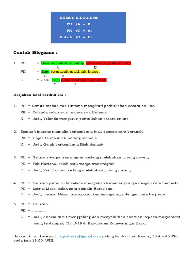 Rumus Silogisme dan Contoh Soal | PDF