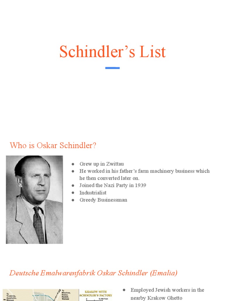 Schindlers List Small Group Presentation | PDF