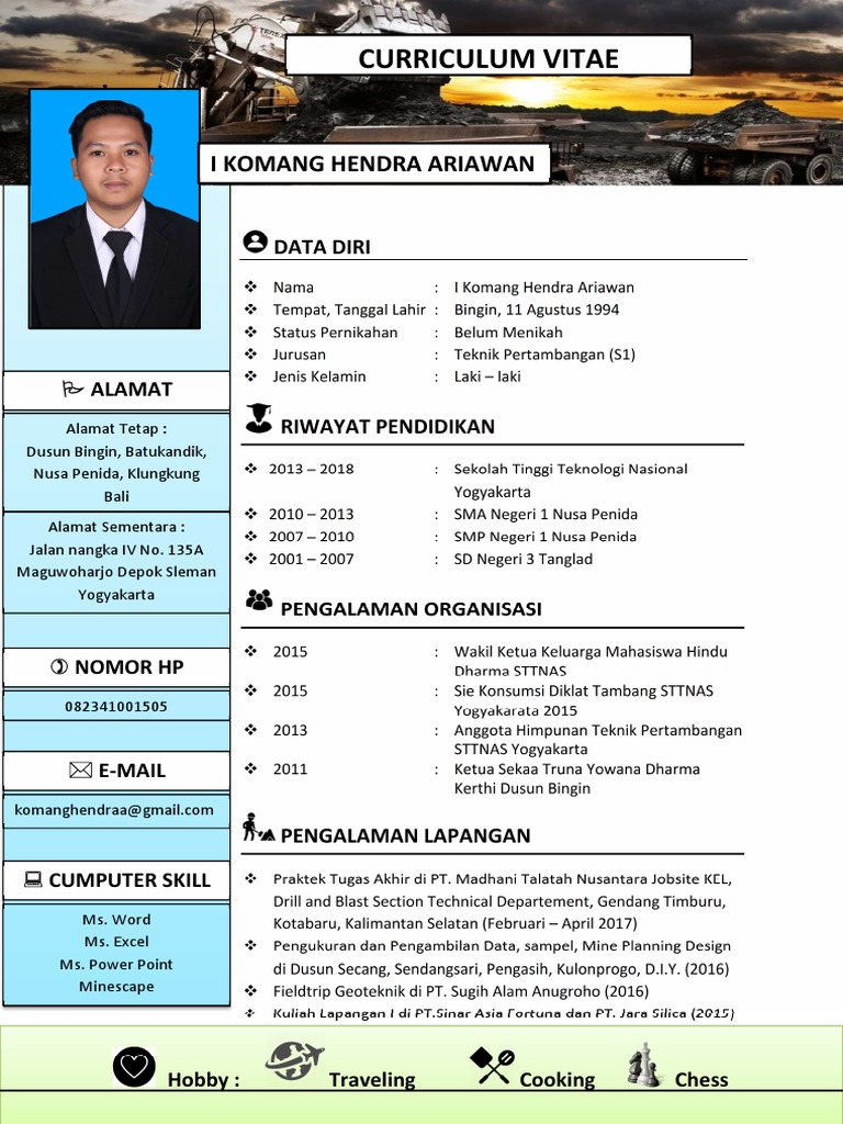 CV I Komang Hendra Ariawan | PDF
