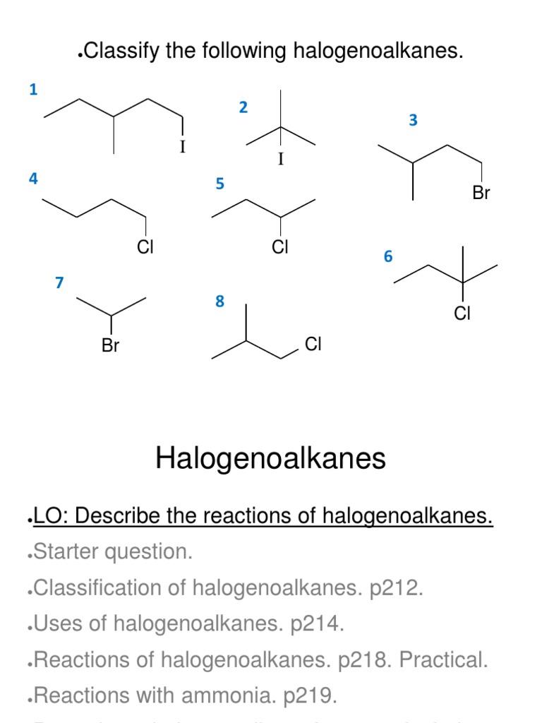 26 - p212 Halogenoalkanes | PDF | Chlorofluorocarbon | Chemical Reactions