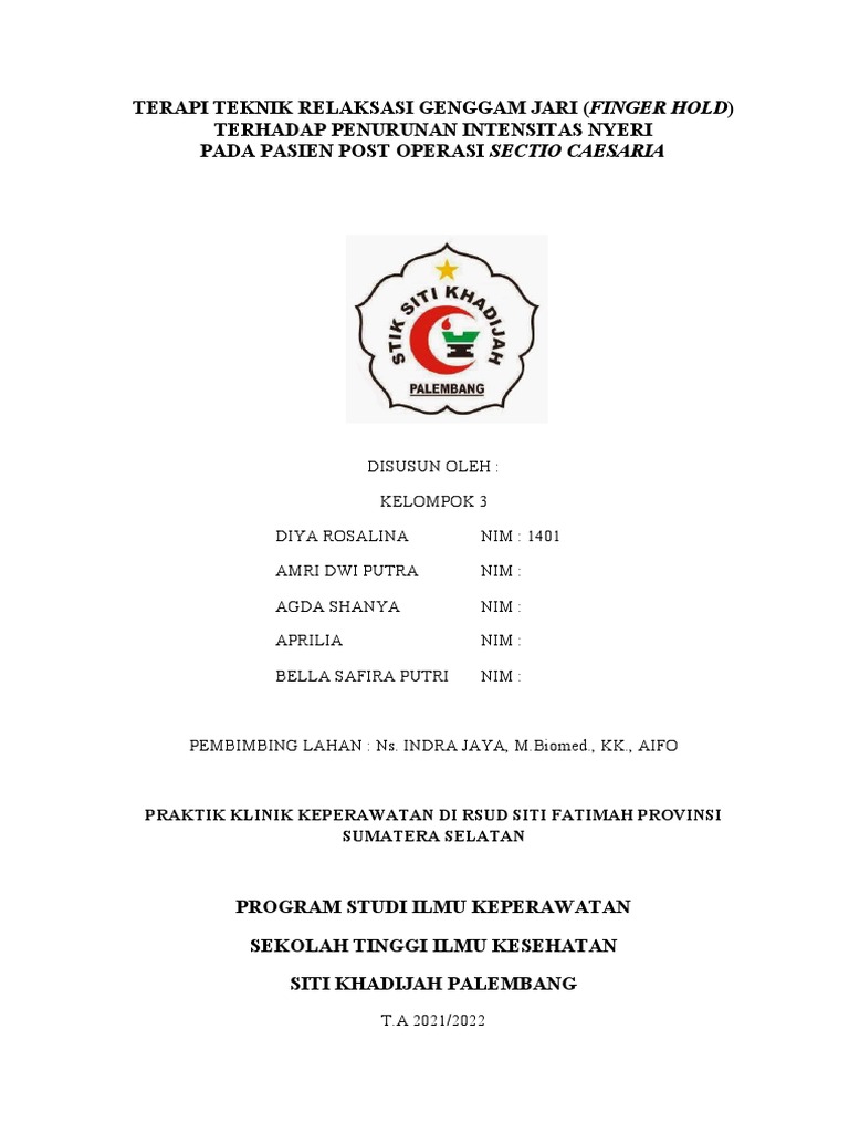Terapi Finger Hold untuk Nyeri Pasca SC | PDF | Sains & Matematika