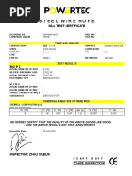 Wire Rope Test Certificate | PDF | Rope | Wire