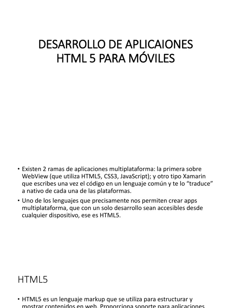 Unidad 3. DESARROLLO DE APLICAIONES HTML 5 PARA MÓVILES | PDF