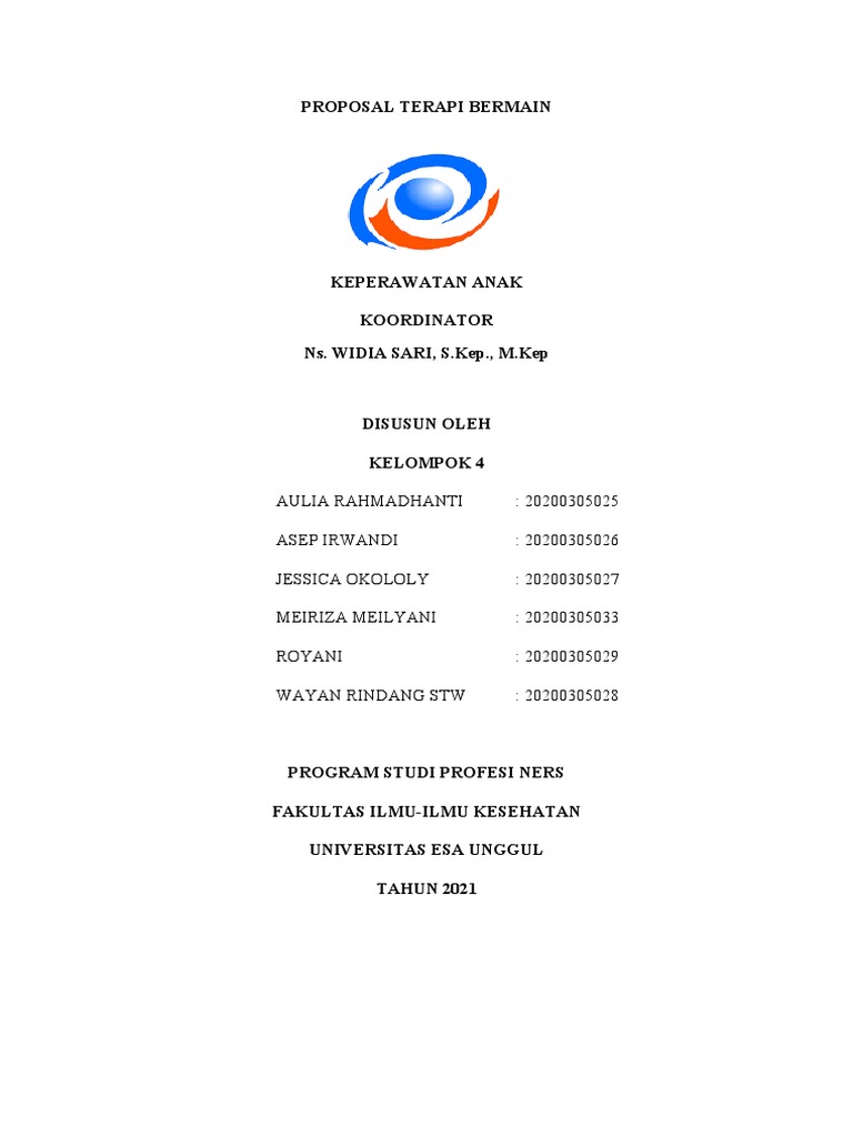 PROPOSAL TERAPI BERMAIN TEBAK GAMBAR Kel4 | PDF