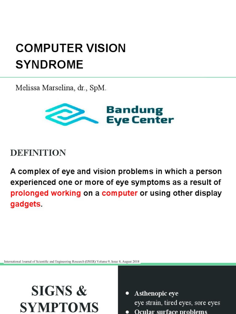 Computer Vision Syndrome | PDF | Human Eye | Vision