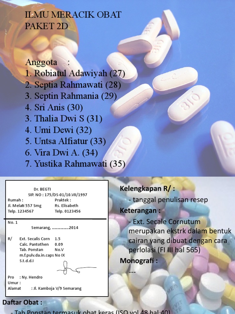 Resep Obat dan Dosis Kapsul | PDF