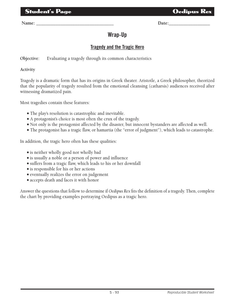 Oedipus Rex - Activity 10 | PDF | Philosophy | Young Adult