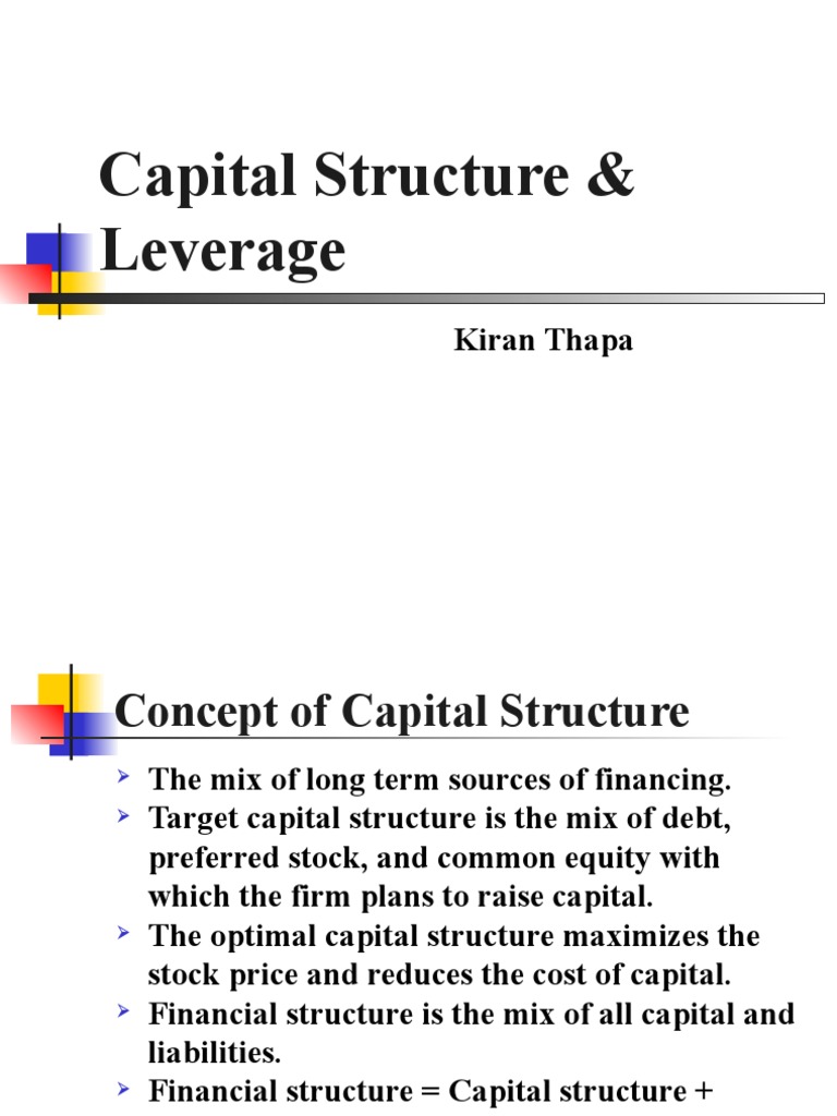 Capital Structure and Leverage Analysis | PDF | Capital Structure ...