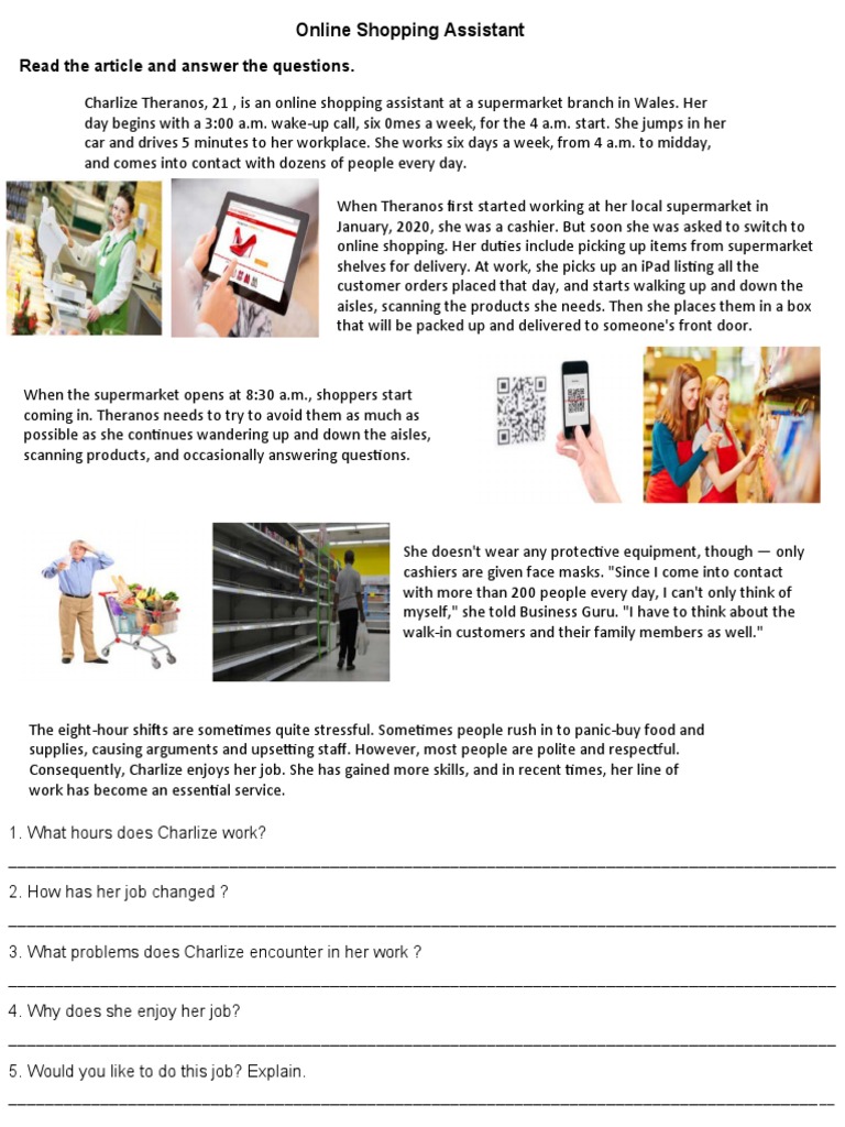 Read The Article and Answer The Questions | PDF | Supermarket | Online ...