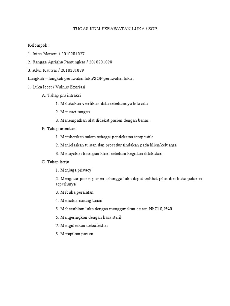 Tugas KDM Perawatan Luka | PDF