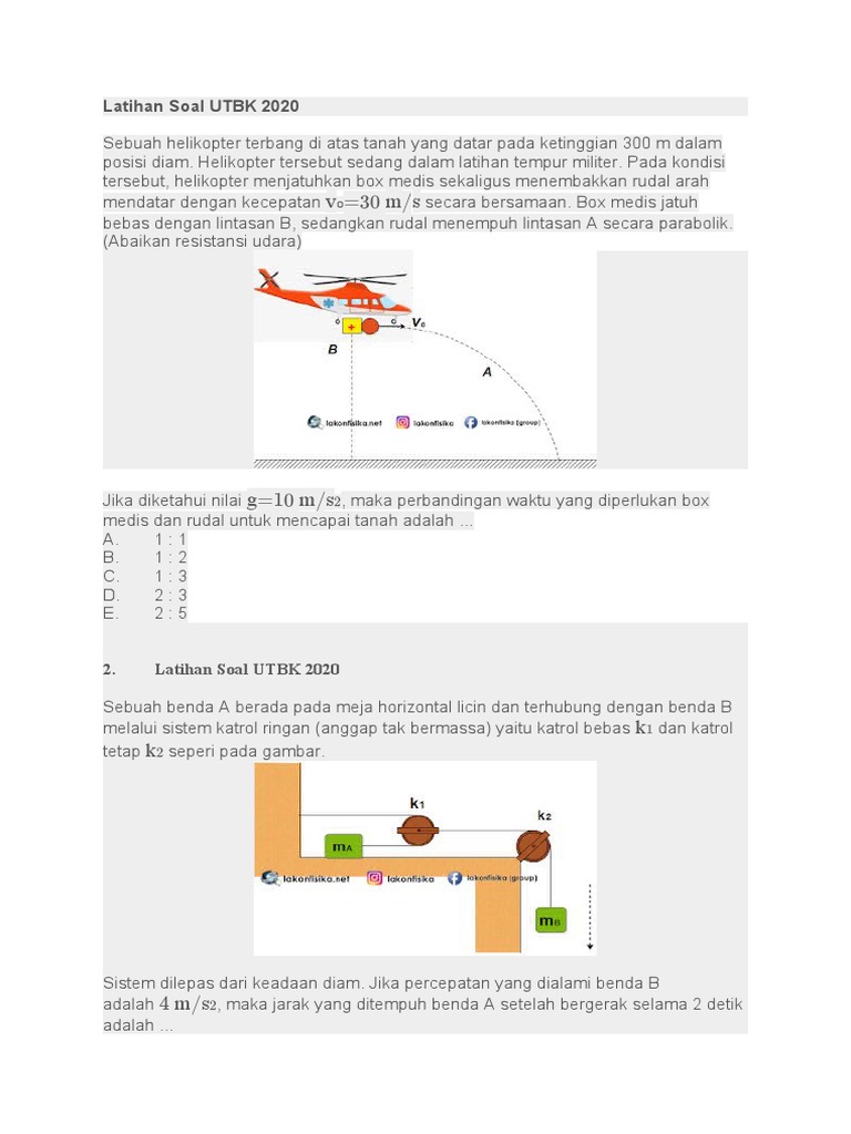 Latihan Soal UTBK 2020 | PDF