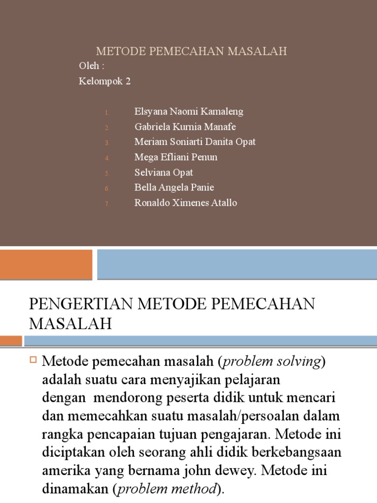 Metode Pemecahan Masalah | PDF