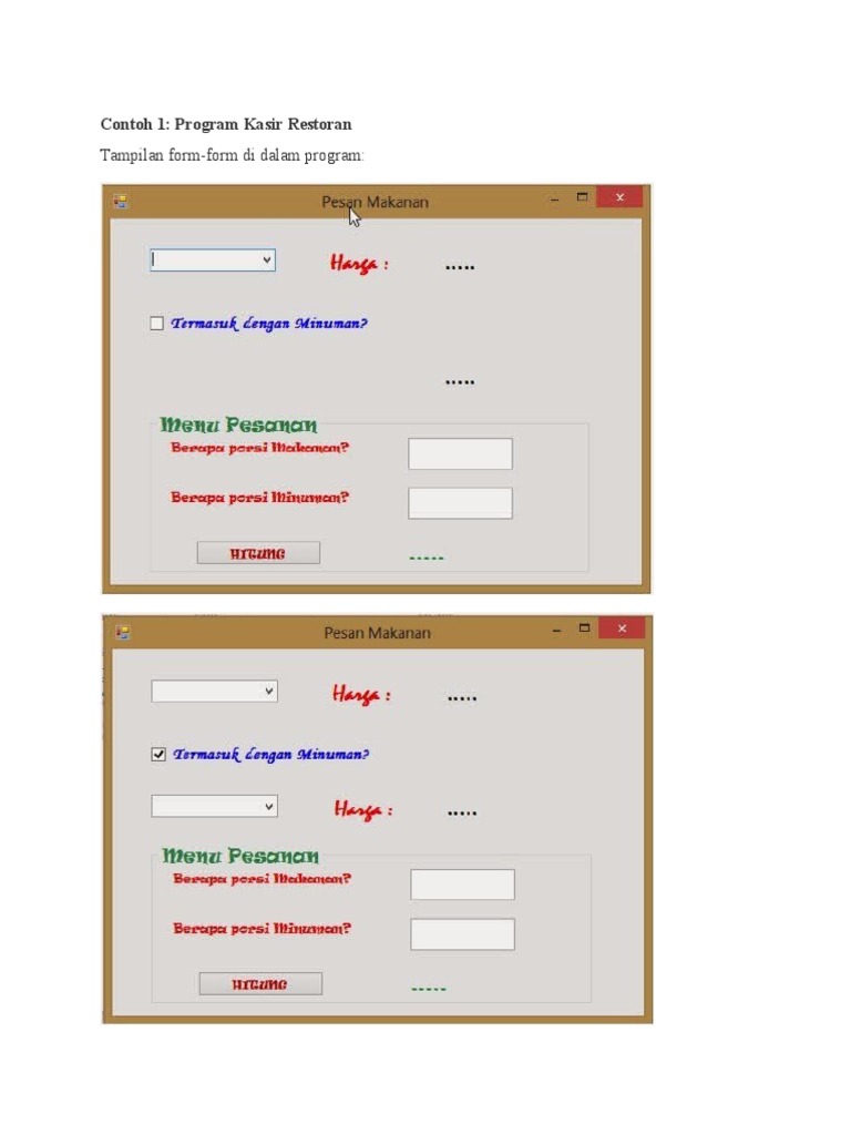 Contoh 1 Visual Basic | Download Free PDF | Visual Basic .Net | Data Management