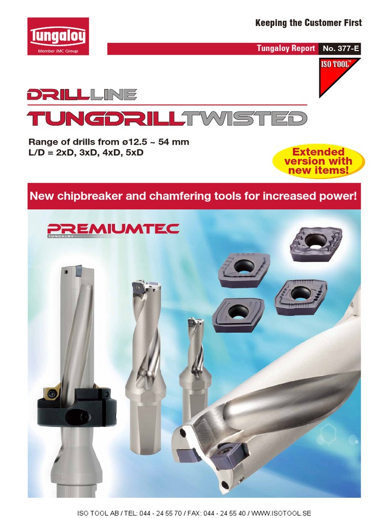 Tungaloy TDX Drills: Enhanced Performance | PDF | Steel | Machining