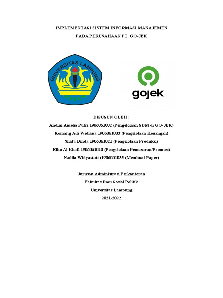 Kel.4 Implementasi Sim Pada PT - Go-Jek | PDF