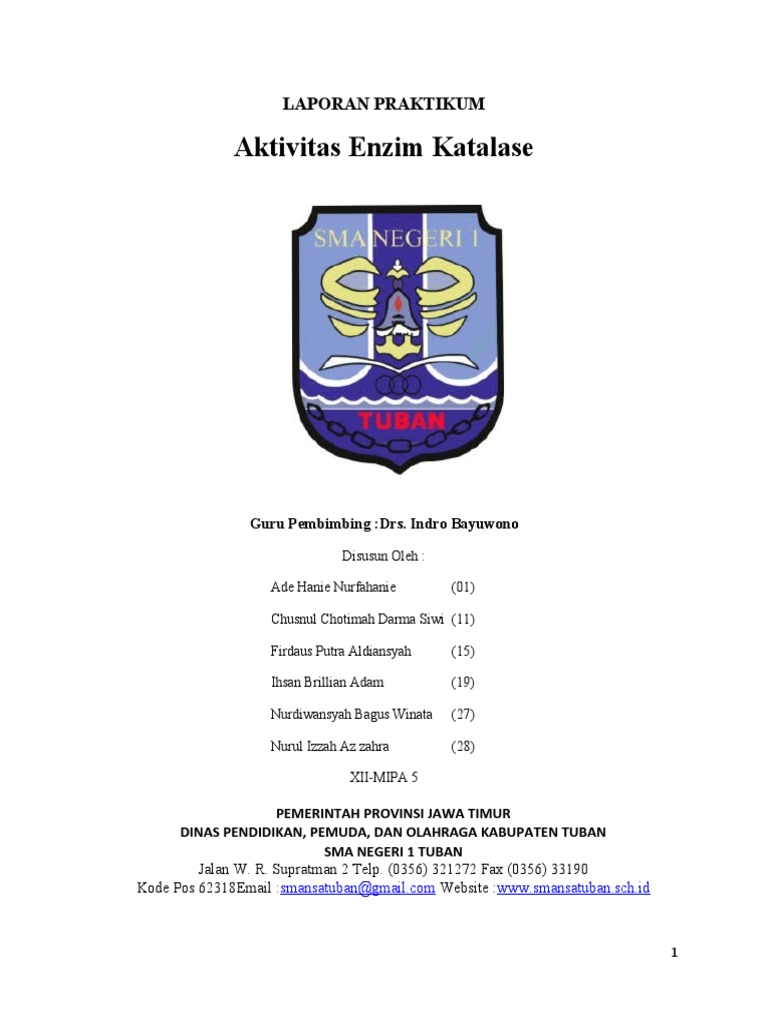Laporan Praktikum Enzim Katalase | PDF