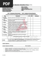 Competency Assessment-Operator | PDF | Career & Growth