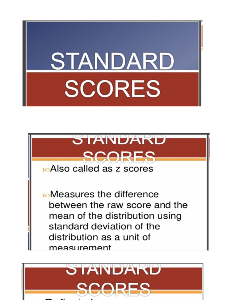 Standard Score | PDF