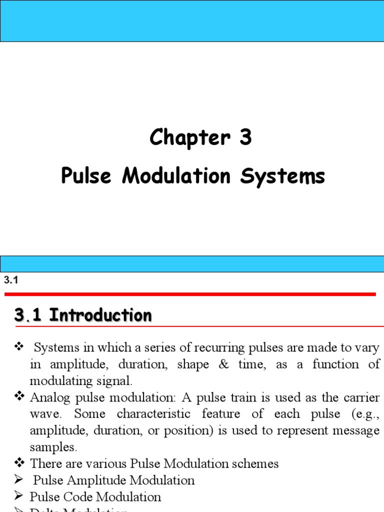 Pulse Modulation System | PDF | Sampling (Signal Processing) | Modulation