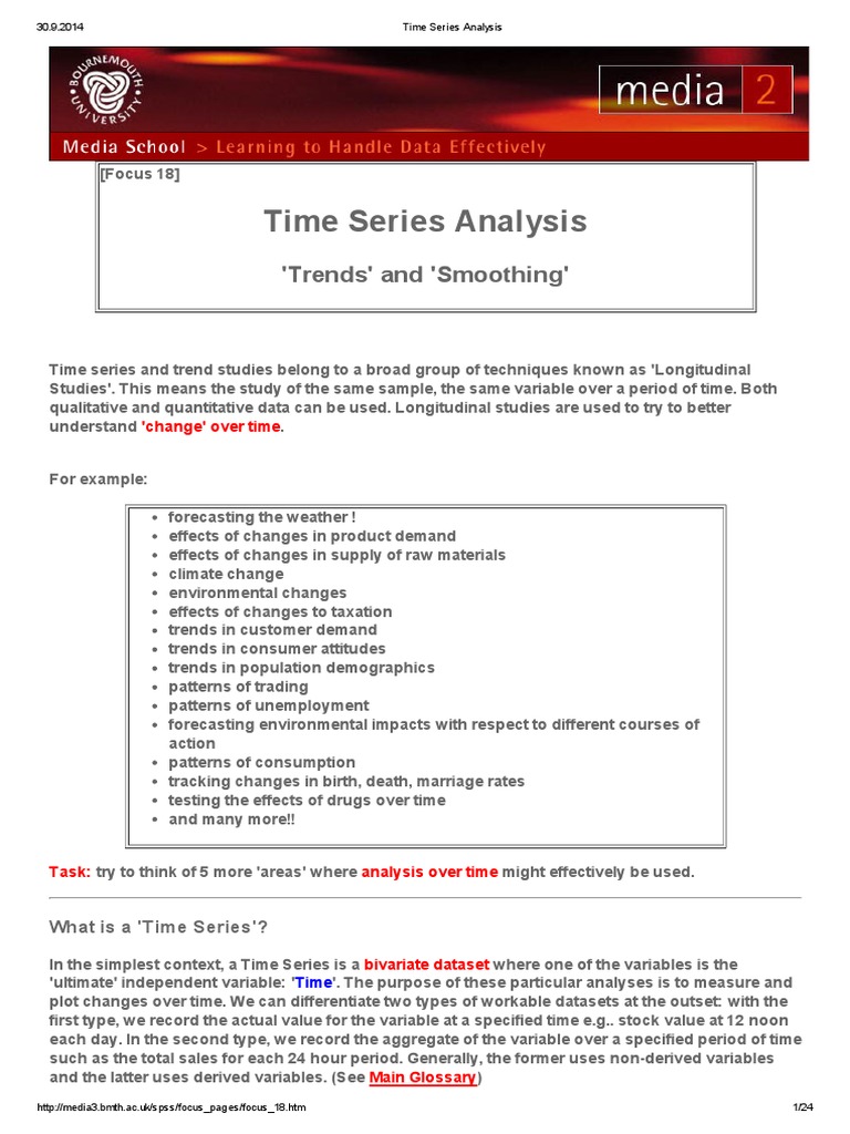 Time Series Analysis | PDF | Forecasting | Time Series
