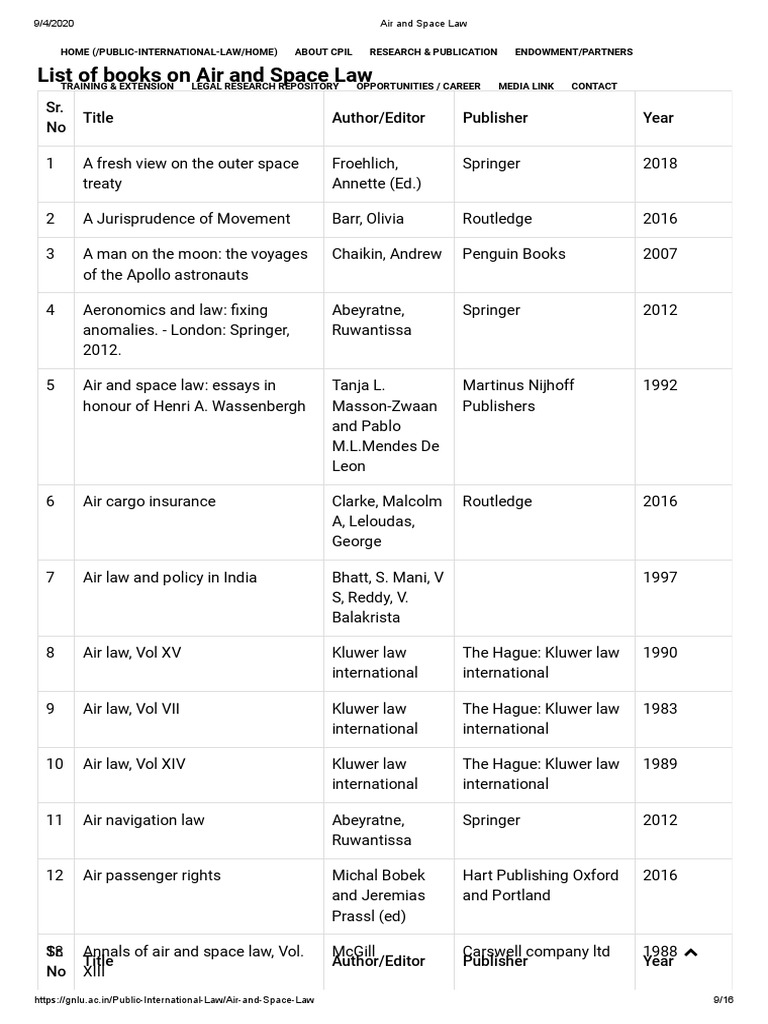 list-of-books-on-air-and-space-law-pdf-justice-crime-violence