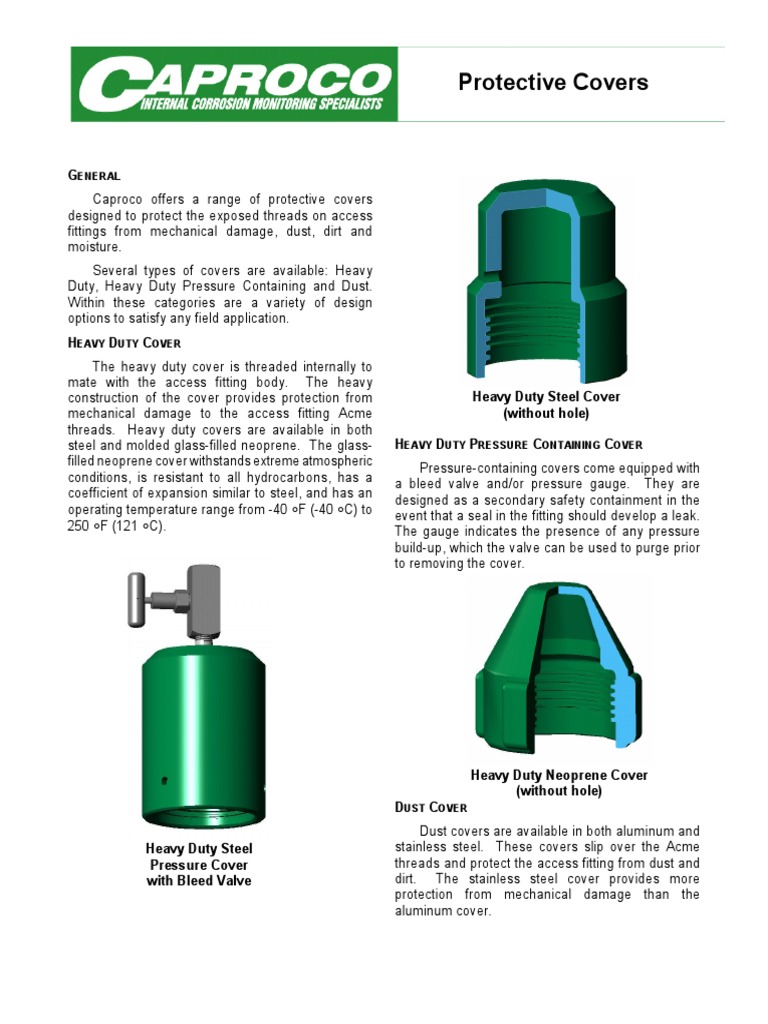 Heavy Duty Protective Covers Overview | PDF | Valve | Stainless Steel