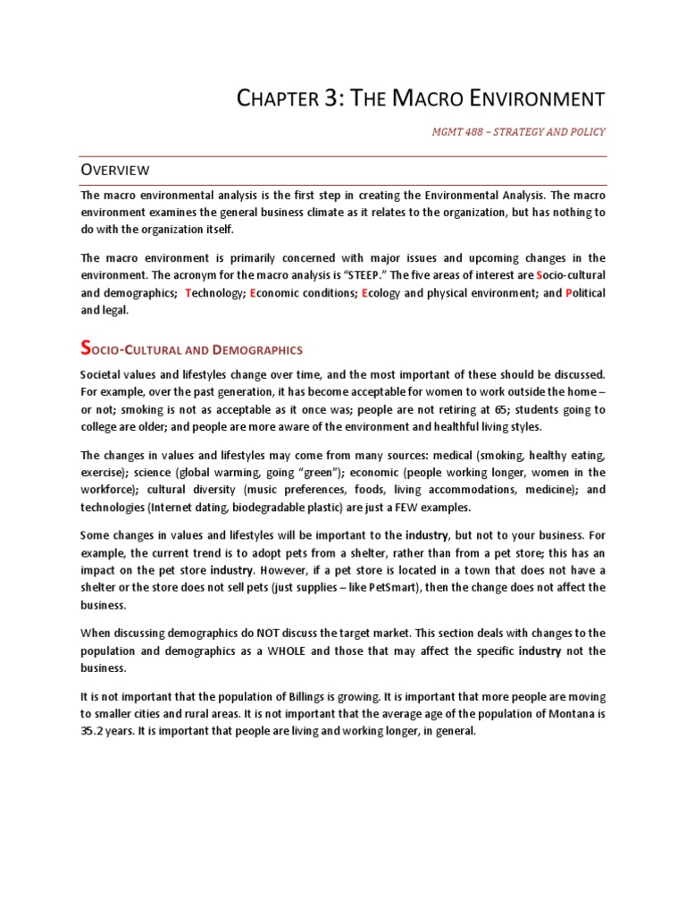 Macro Environment Analysis | PDF | Pet | Ecology