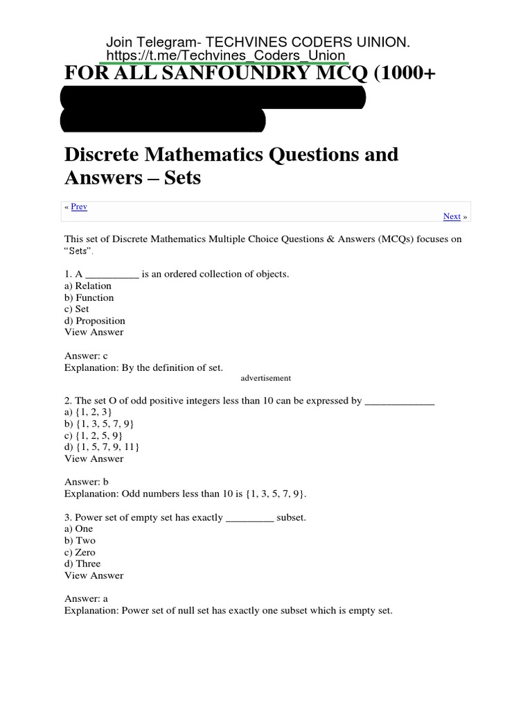 DM Computer Second Year Study Material | PDF | Set (Mathematics ...