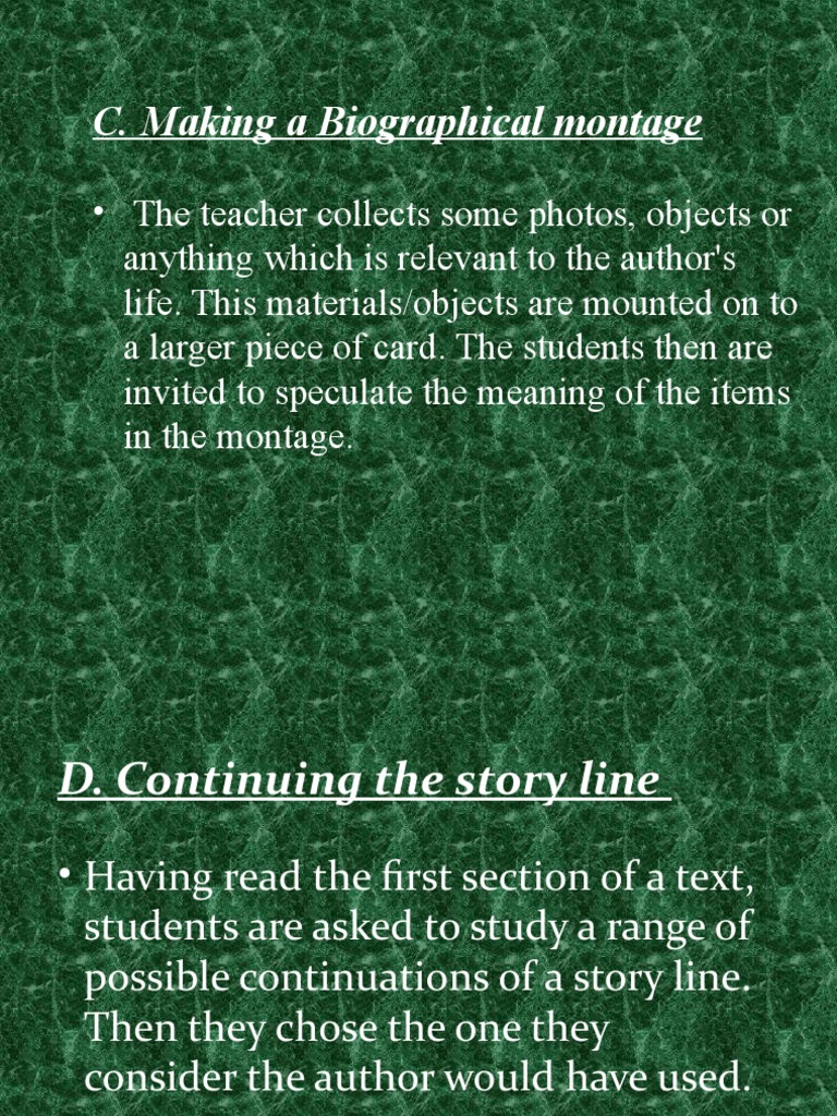 C. Making A Biographical Montage | PDF