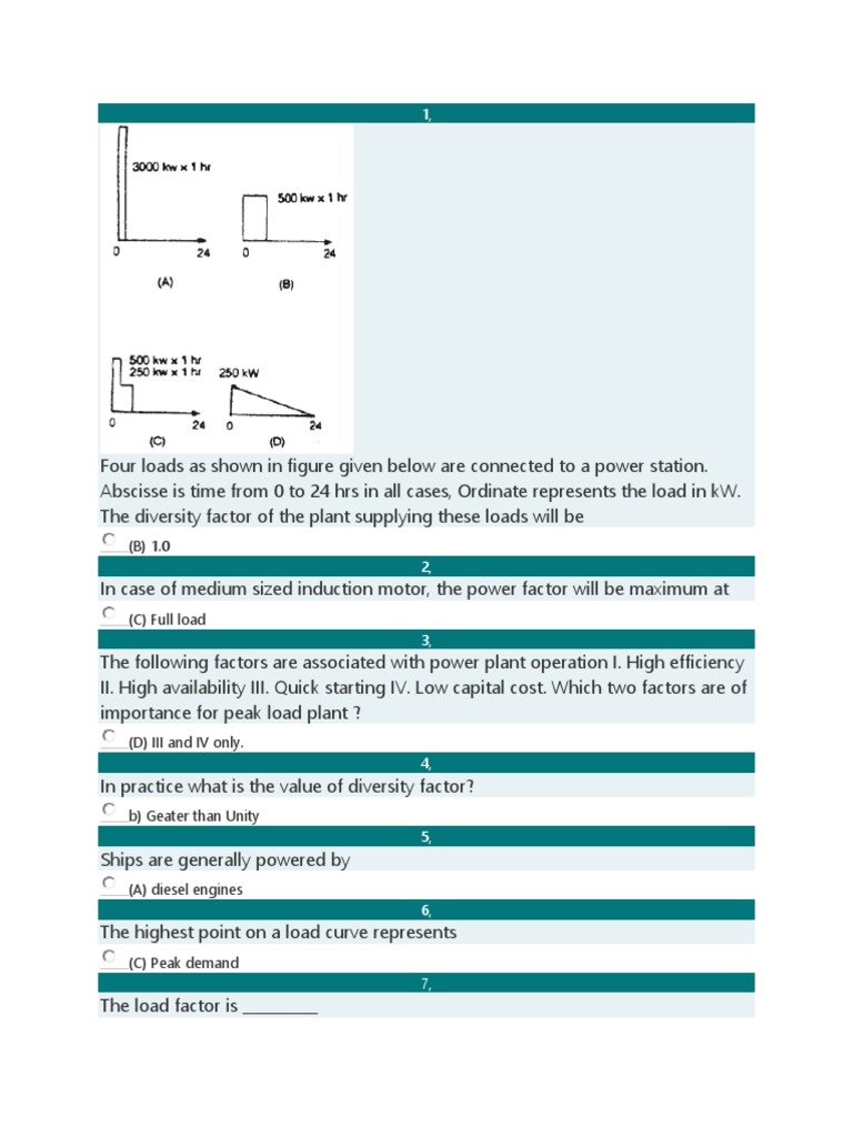 Power Plant Load and Efficiency Analysis | PDF | Power Station | Watt
