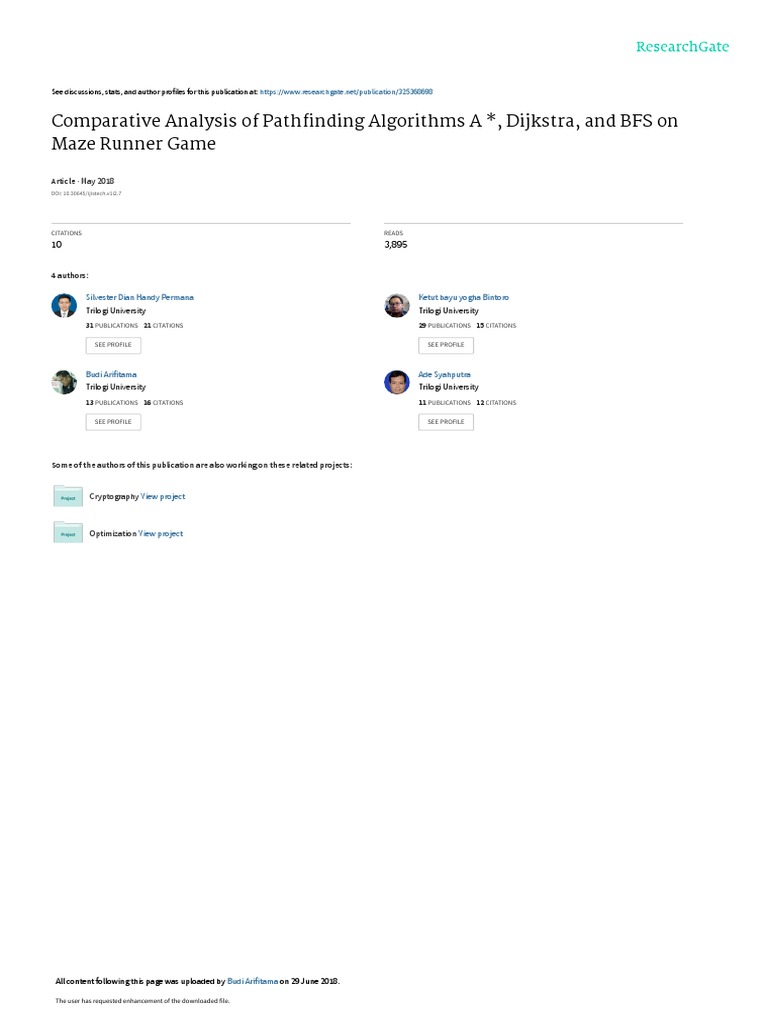 Comparative Analysis Of Pathfinding Algorithms A D Pdf Computer Programming Algorithms