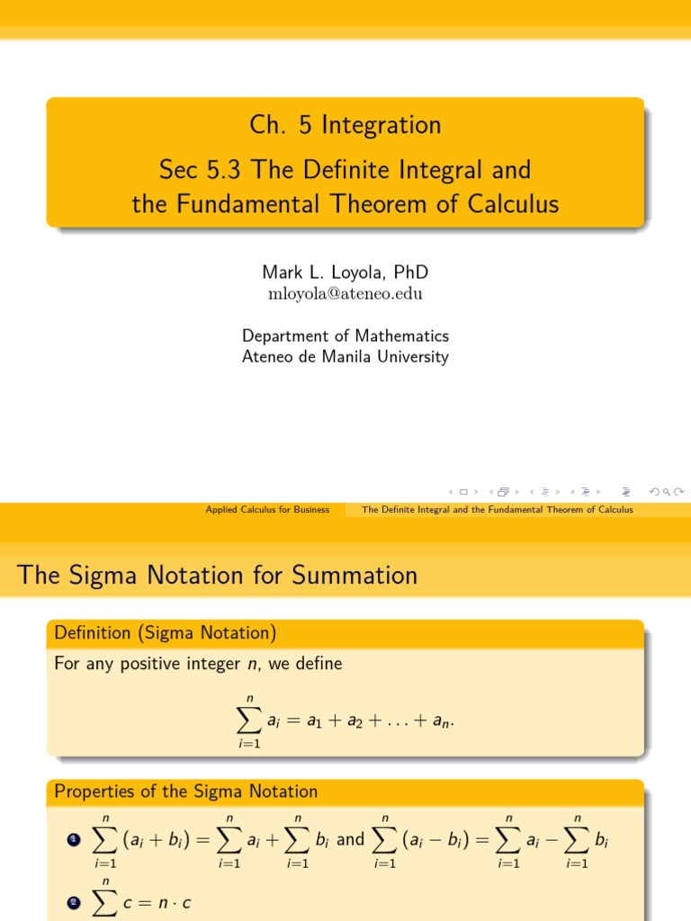 Exploring the Definite Integral: Approximating Area Under a Curve ...
