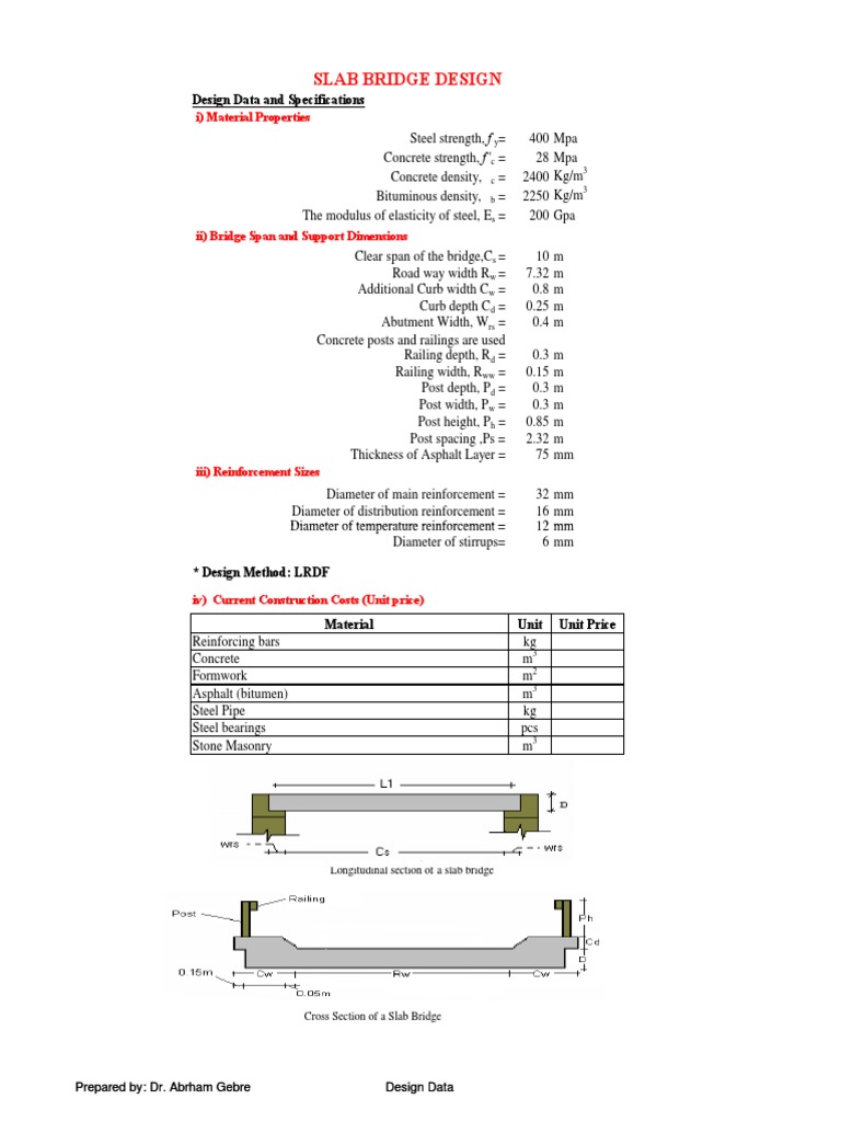 Slab Bridge Design Specifications | PDF | Young's Modulus | Asphalt