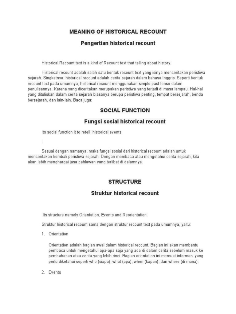 Historical Recount | PDF