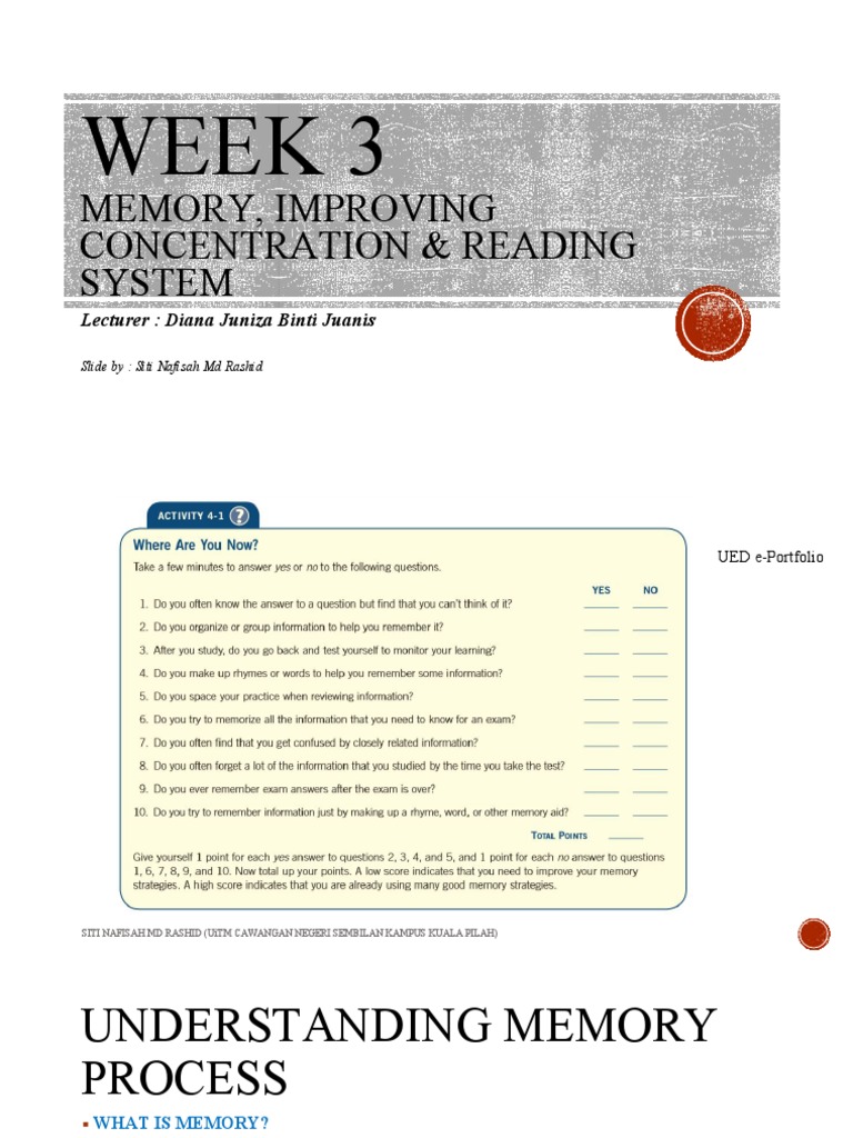 Student Memory & Focus Guide | PDF | Long Term Memory | Memory