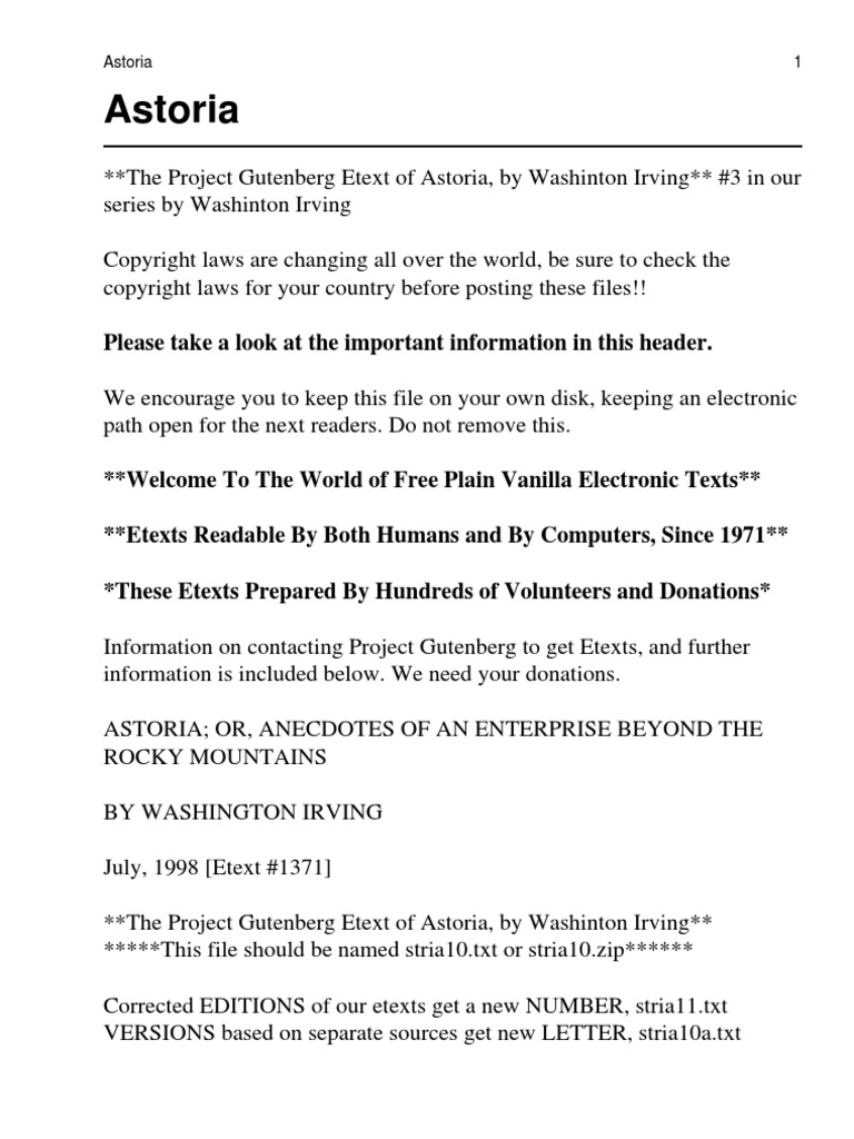 Astoria | PDF | E Text | Damages