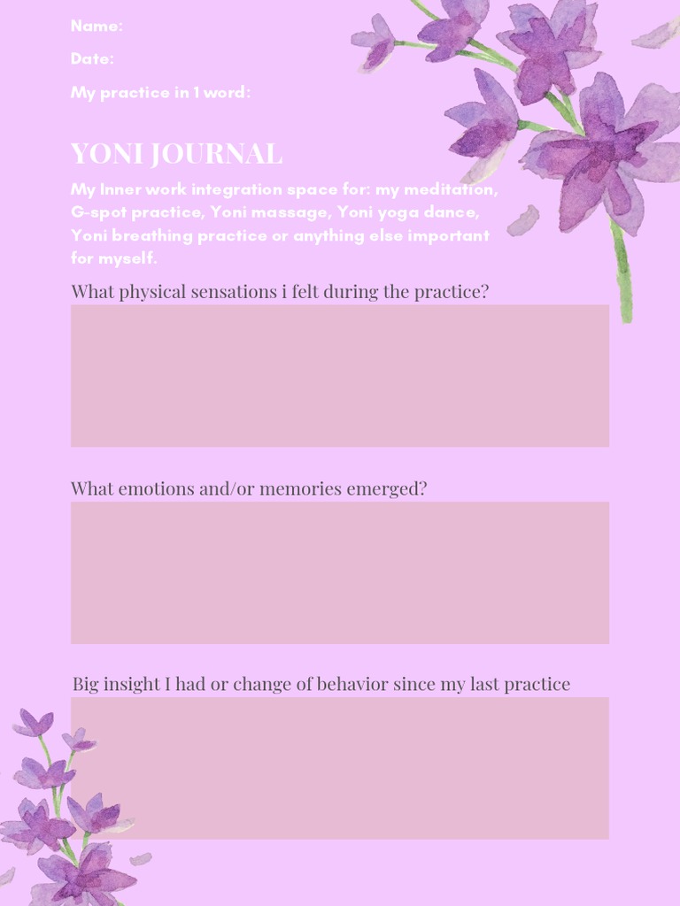 Yoni Journal 1 | PDF