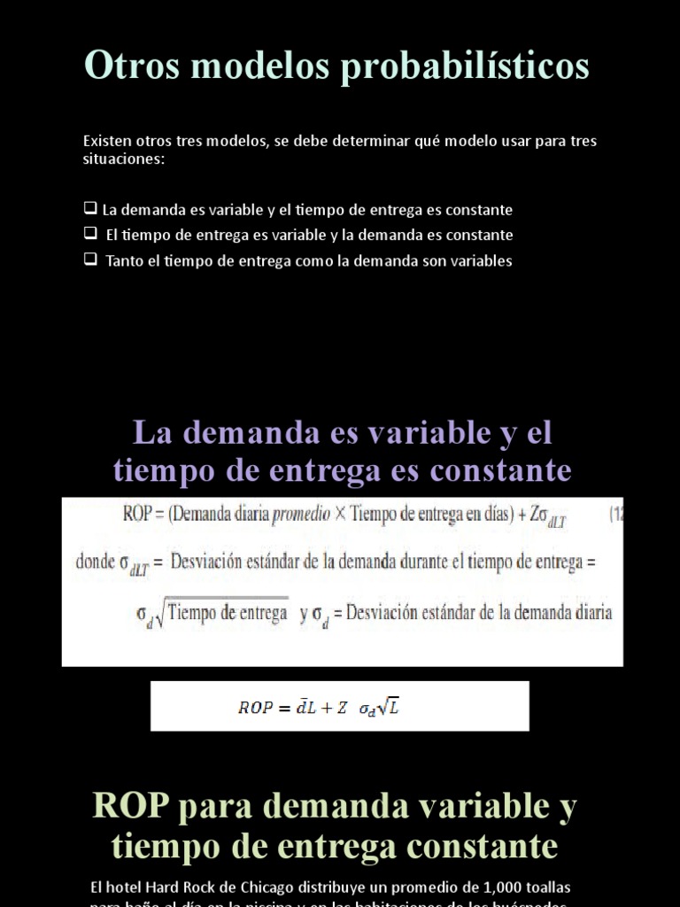 ROP para Demanda Variable y Tiempo de Entrega Constante | PDF
