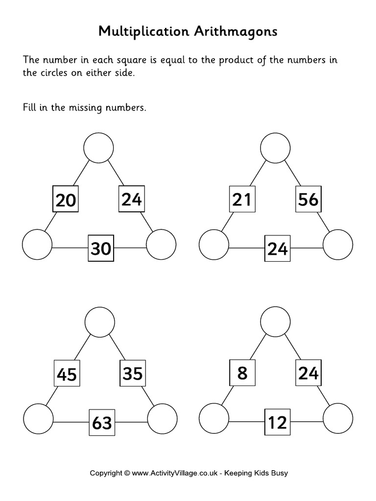 Arithmagons Multiplication 2 | PDF