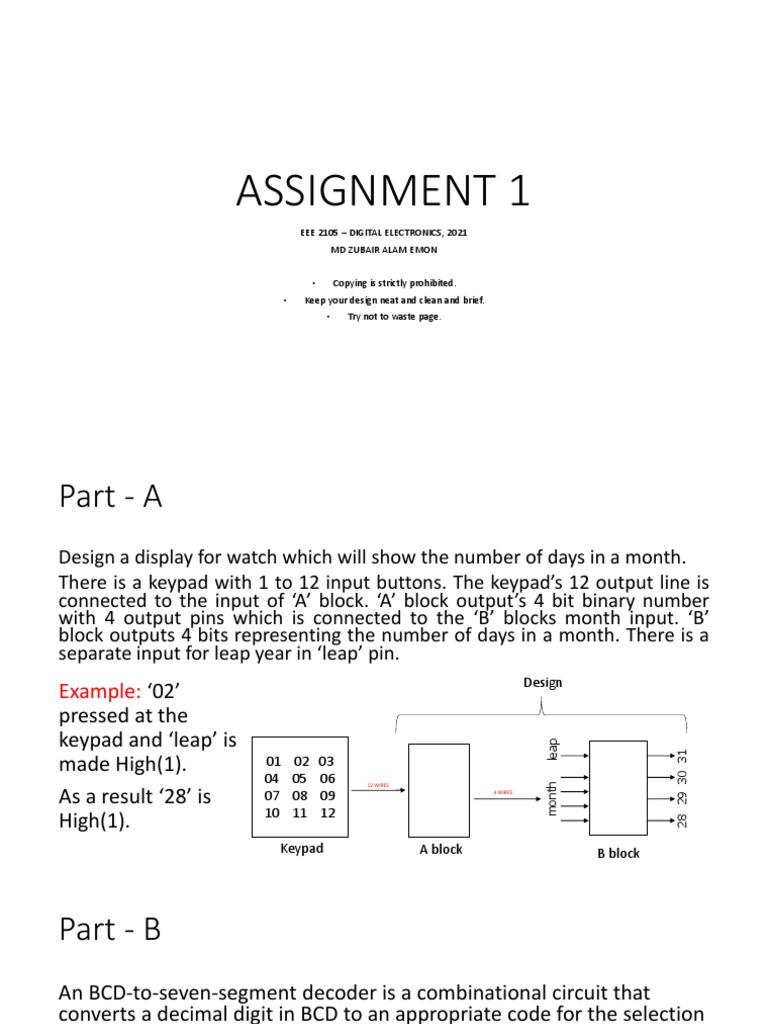 Asignment 1 - 211 | PDF | Binary Coded Decimal | Electronics