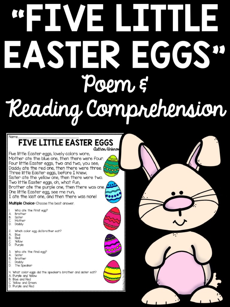 Easter Poem and Comprehension Quiz | PDF | Color | Easter