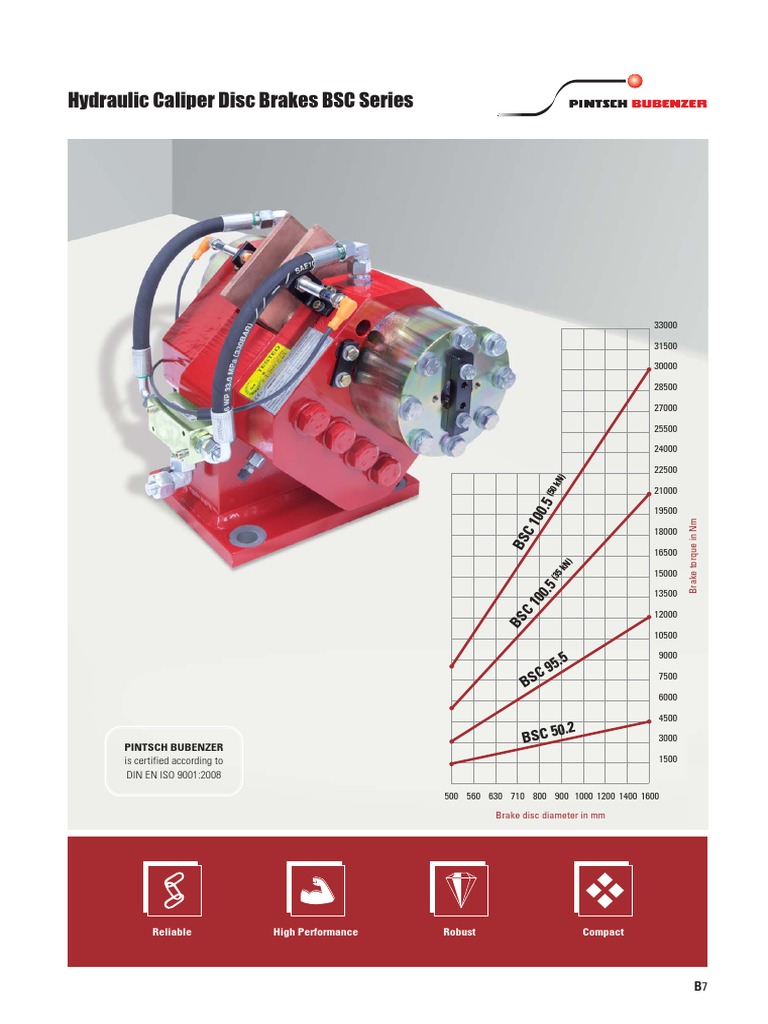 Hydraulic Caliper Disc Brakes BSC Series: Pintsch Bubenzer | PDF ...
