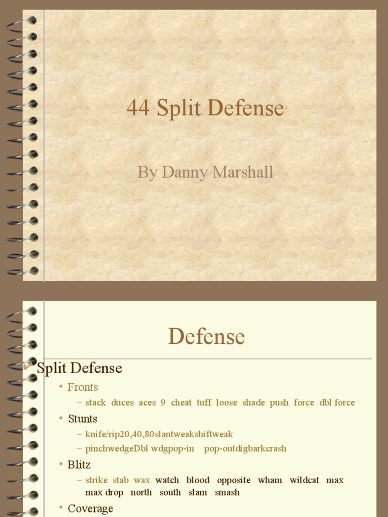 44 Split Defense by Danny Marshall | PDF | American Football | Football ...
