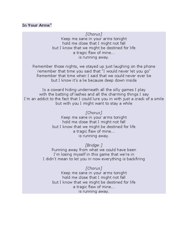 In Your Arms | PDF