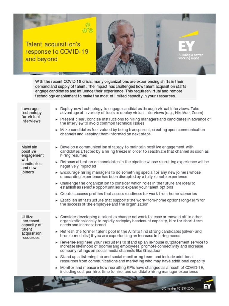 Ey Talent Acquisition Response To Covid 19 | PDF | Recruitment | Business