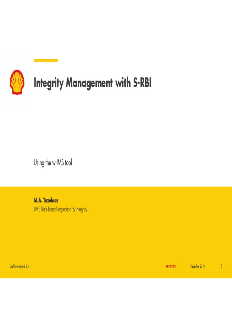 Integrity Management With S-RBI: Using The w-IMS Tool | PDF | Corrosion ...