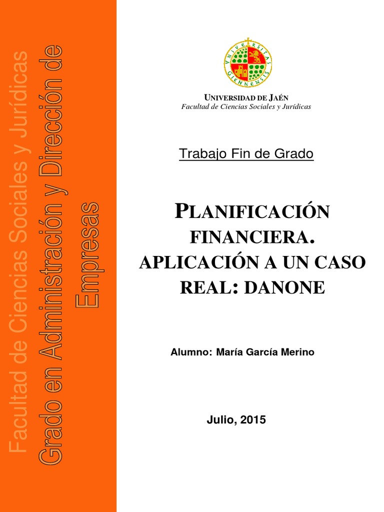 Planificación Financiera de Danone | PDF | Publicidad | Producto (Negocio)