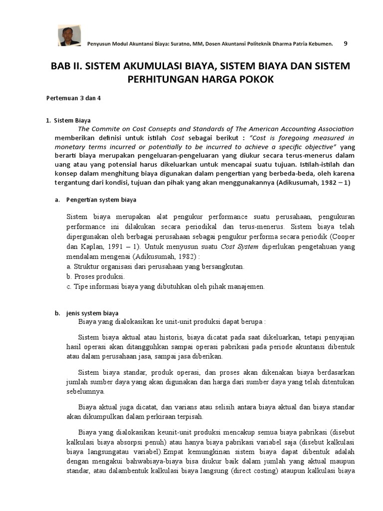 BAB 2 Ak Biaya-Suratno | PDF