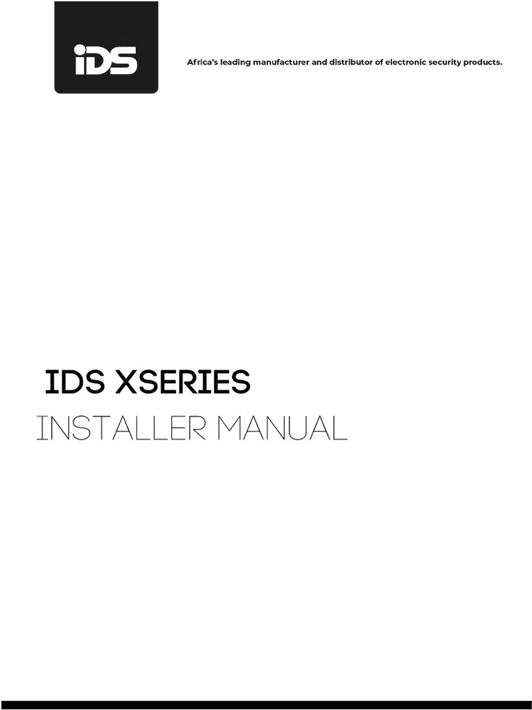 IDS X-Series Installer Manual | PDF | Telephone | Switch