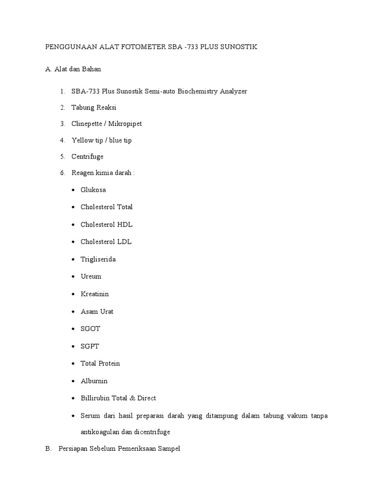 Spo Alat Fotometer | PDF